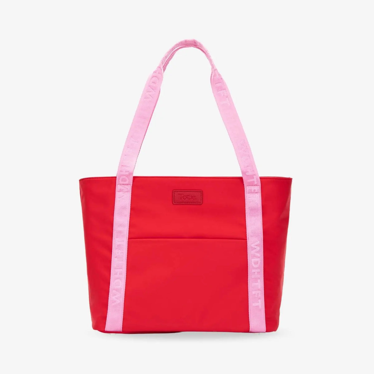 Nylon Tote Bag In Red and Pink | We Don't Have Time For This | Tottie