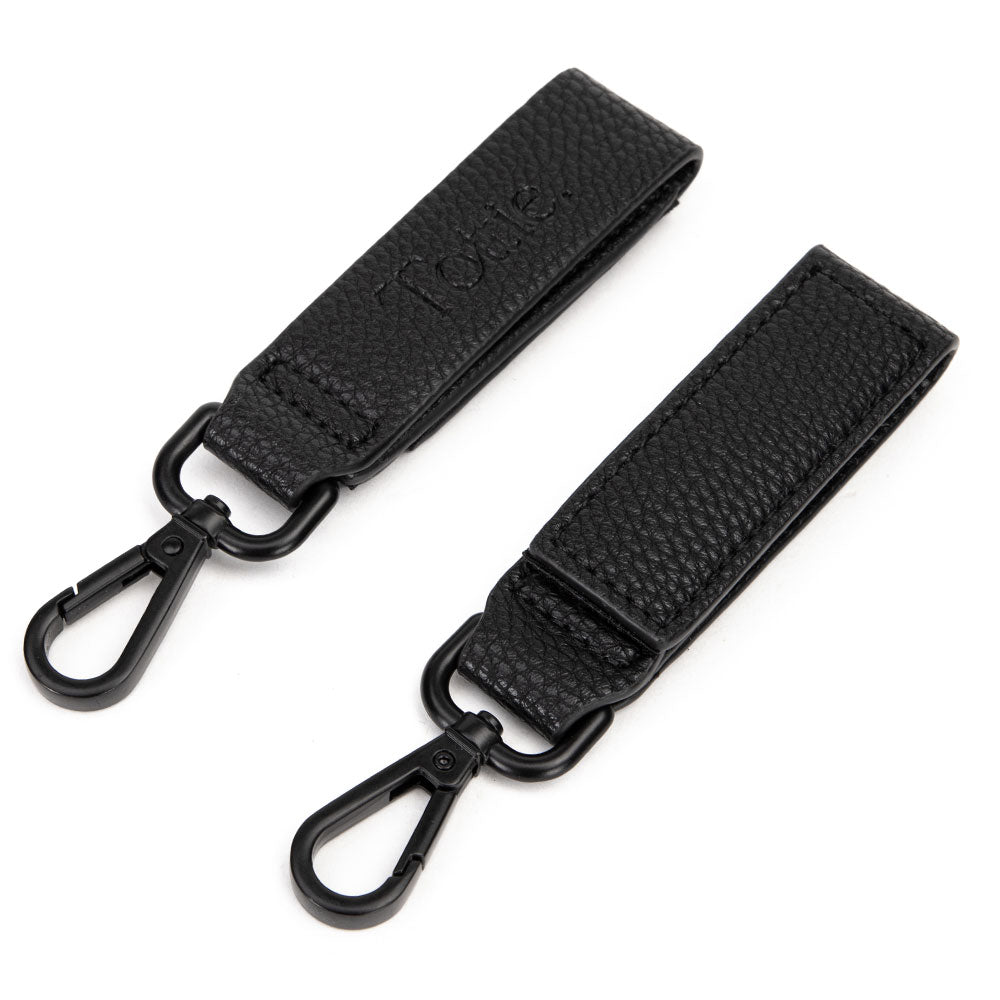 Black Pram Clips with Black Hardware | Bag Accessories | Tottie